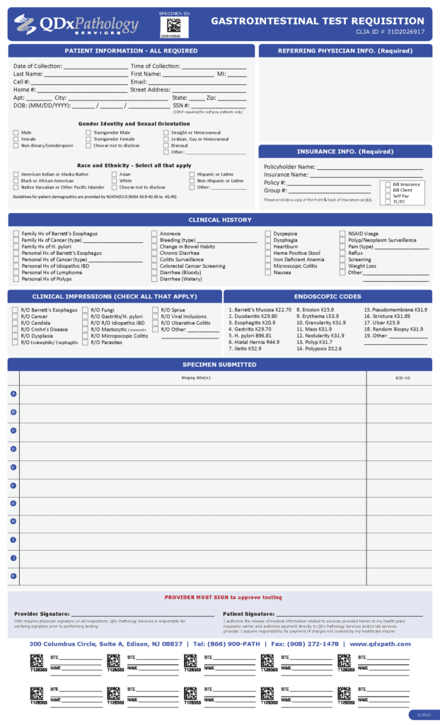 QDx Pathology Requisitions: Order Pathology Tests Easily